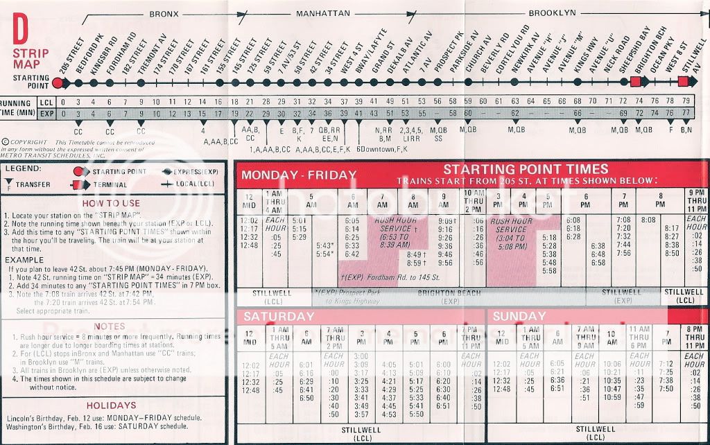Re: Does anyone here have any subway schedules from the 1970s?